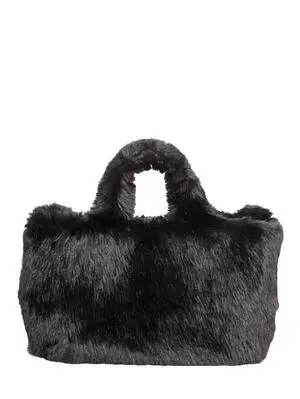 STAND STUDIO Livi Faux Fur Tote - Black