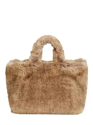STAND STUDIO Livi Faux Fur Tote - Natural