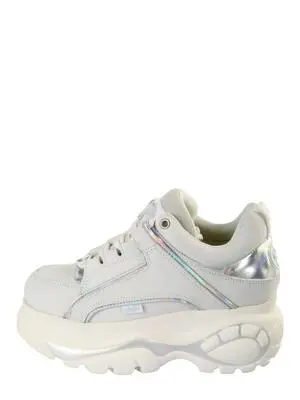 BUFFALO BOOTS Classic Low Leather Sneakers - Offwhite/silver