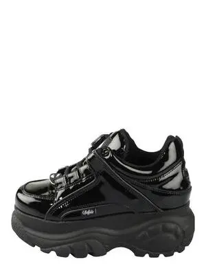 BUFFALO BOOTS Classic Low Patent Leather Sneakers - Black