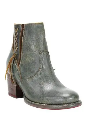 Bed Stu Celestine Western Ankle Boots - Dark Teal Lux