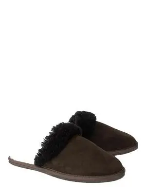 CELTIC & CO. Shearling Mules - Mocca