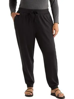 Eileen Fisher Terry Ankle Pants - Black