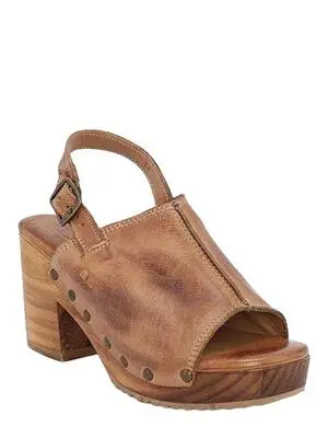 Bed Stu Marie Wood Heel Clogs - Tan Dd