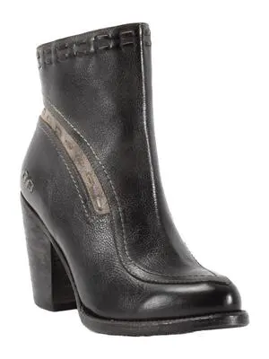 Bed Stu Heeled Ankle Bootie - Black Icicle Rustic