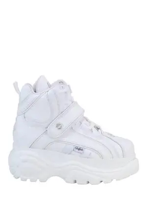 BUFFALO BOOTS Classic High Leather Sneakers White