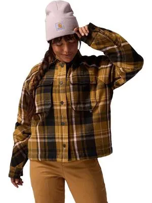 BACKCOUNTRY Pile-Fleece Lined Flannel Shirt Jacket Bistre Plaid