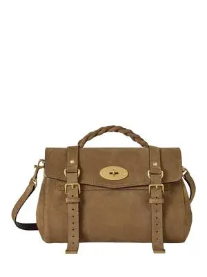 Mulberry Alexa Suede Satchel - Salcombe Sand