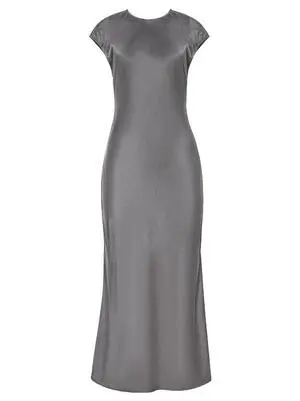 UNTITLED IN MOTION Cappella Open Back Midi Dress Graphite