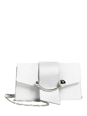 STRATHBERRY Crescent Lizard Embossed Handbag