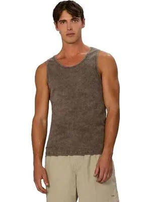 INDUSTRIE AUSTRALIA The Washed Brando Ribbed Tank Top - New Jungle
