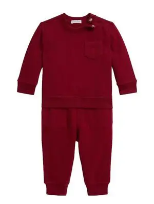 Ralph Lauren Magic Fleece Sweatshirt And Pants Set - Red