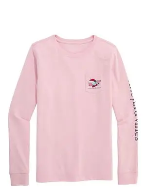 Vineyard Vines Cotton Long Sleeve Graphic T-shirt - Flamingo
