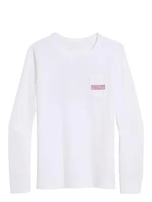 Vineyard Vines Cotton Long Sleeve Graphic T-shirt - White Cap