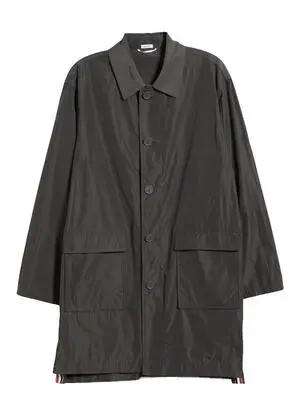 Thom Browne Logo Print Packable Smock - Dark Grey
