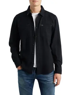 DARK SEAS Bergstrom Cotton Button-up Shirt Black