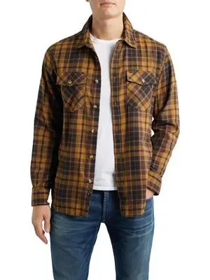 DARK SEAS Tanglewood Plaid Flannel Button-up Shirt - Black/brown