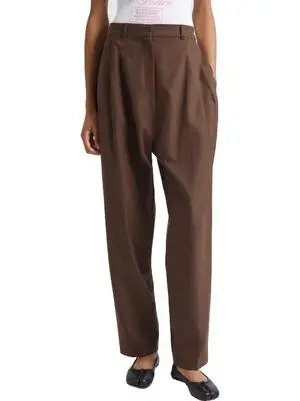 Ashley Williams Peg Tapered Straight-leg Pants - Brown