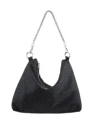 Nina Soho Rhinestone Shoulder Bag Black
