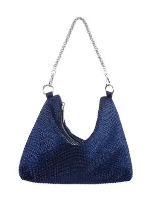 Nina Soho Rhinestone Shoulder Bag Navy