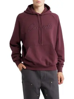Carhartt Work In Progress Ray Embroidered Logo Cotton Hoodie Rondo