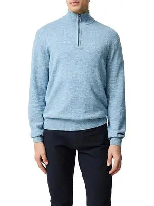 Rodd & Gunn Fortrose Knit 1/4 Zip Sweater - Ocean