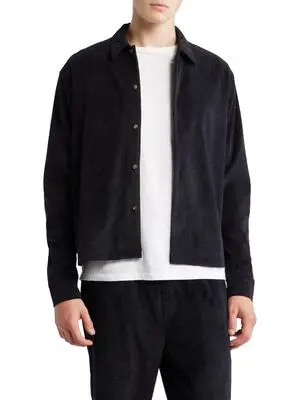 RIZORT Roger Rib Button-Up Shirt Jacket Black