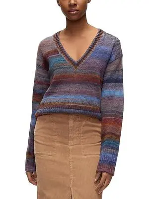 Veronica Beard Diora Striped Sweater - Ocean Multi