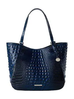 Brahmin Aliza Croc Embossed Leather Tote - Anchor