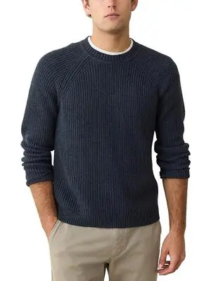 Marine Layer Inverness Crewneck Sweater Navy/green