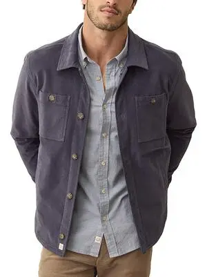 Marine Layer Max Moleskin Overshirt - Mood Indigo