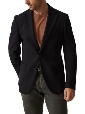 34 Heritage Matteo Slim Fit Knit Blazer - Navy