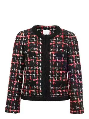 WEILL PARIS Checked Tweed Jacket - Red
