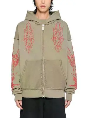 44 LABEL GROUP Ewigkeit Graphic Fleece Hoodie - Green