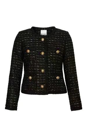 WEILL PARIS Tweed Button Jacket - Black
