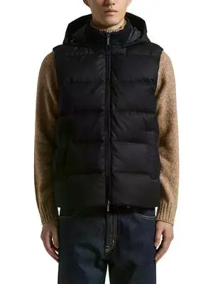 Peserico Loro Piana Hooded Gilet - Blue