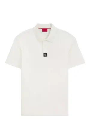 Hugo Logo-patch Polo Shirt - Neutrals