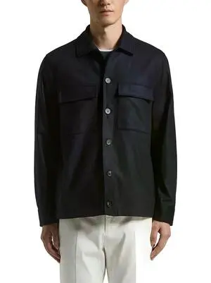Peserico Pocket Button Jacket - Blue