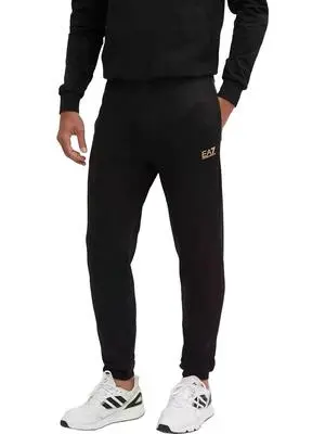 Emporio Armani Hooded Logo Jumpsuit - Black