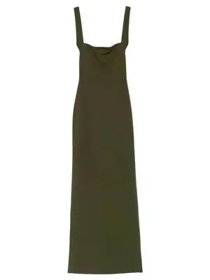 Solace London Square-neck Midi Dress - Green