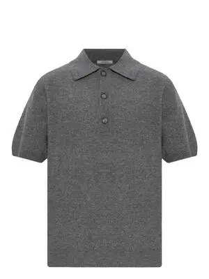 ENTIRE STUDIOS Buttoned Knitted Polo Shirt - Grey