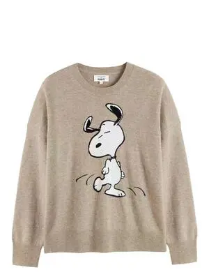 Chinti & Parker Dancing Snoopy Sweater - Neutrals
