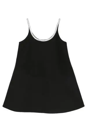 RÓHE A-line Appliqué Mini Dress - Black