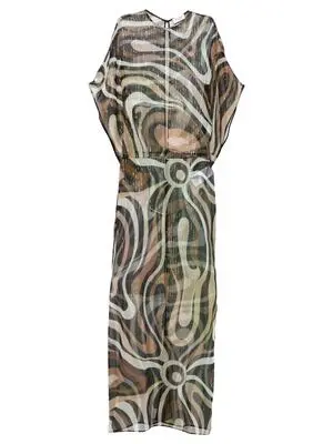 EMILIO PUCCI Puffy-Sleeve Maxi Dress