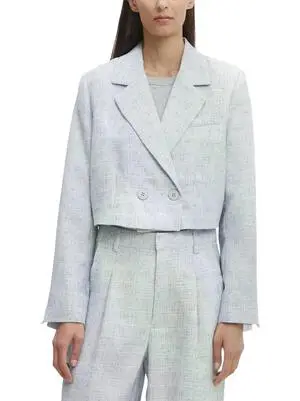 GESTUZ Double-breasted Top - Blue