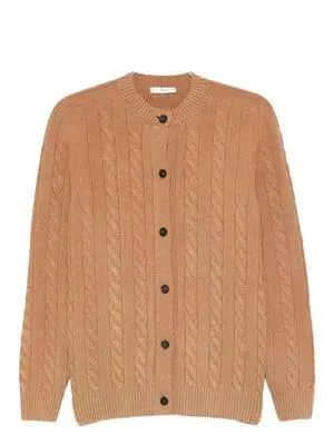 THE ROW Loneke Cable-knit Cardigan - Brown