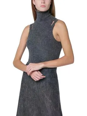 ROBERTO COLLINA High-neck Knitted Top - Grey
