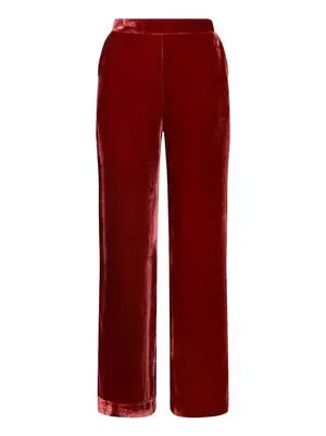 Malìparmi Slash-pocket Chenille Trousers - Red