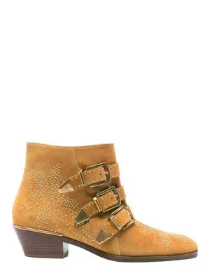 CHLOÉ 50mm Studded Buckled Boots