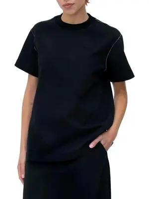 N°21 Contrast-stitch Logo Patch T-shirt - Black